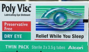 Poly Visc Lubricating Eye Ointment x2